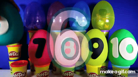 Learn to Count Numbers with 10 Giant Surprise Eggs Play-Doh - Counting ...