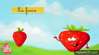 Apprendre les fruits en s'amusant (français) on Make a GIF