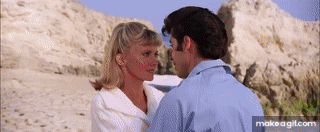 Grease (1978) Opening Beach Scene + Credits. 1080p BluRay on Make a GIF