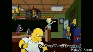 Simpsons Classroom anarchy on Make a GIF