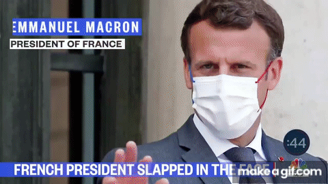 French President Macron Gets Slapped In Face During Meet & Greet on ...