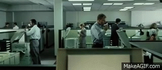 Fight Club -- Office Scene on Make a GIF