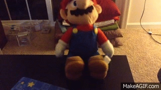 Mario falls on Make a GIF
