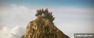 Godzilla Jumps off the Cliff Scene - Godzilla X Kong: The New Empire on ...