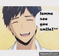 ReLife hishiro cringe smile on Make a GIF