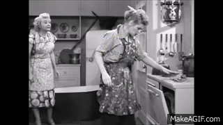 I Love Lucy Baking bread on Make a GIF