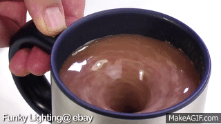 Silver Metal Self-Stirring Mug on Make a GIF