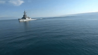 Royal Australian Navy Air Warfare Destroyer Hobart Sea Trials on Make a GIF