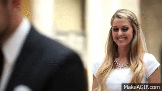 Best First Look Reaction! He Can't Believe it! on Make a GIF