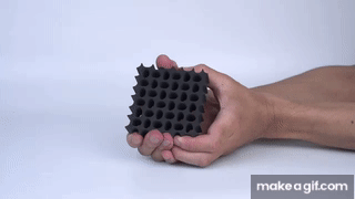 Auxetic(Negative Poisson's Ratio) Structure. on Make a GIF
