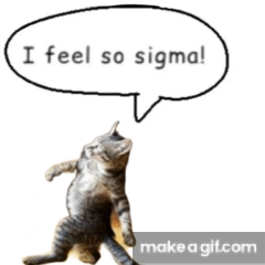 Cat feels so sigma! on Make a GIF