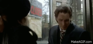 Patrick Bateman Dry Cleaner Scene on Make a GIF