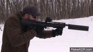 Kel-Tec KSG with a Silencerco Salvo 12 Suppressor on Make a GIF