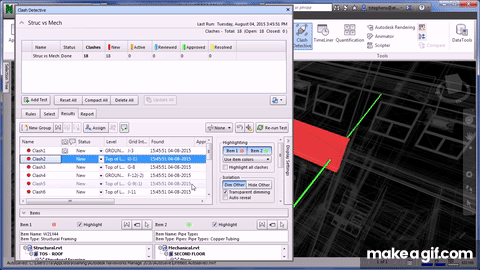 Clash Detection in Revit 2016 and Navisworks 2016 on Make a GIF