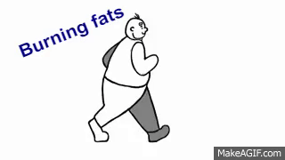 fat man 2D animation walk cycle on Make a GIF