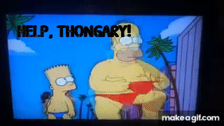 Homer Simpson thong on Make a GIF