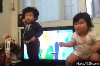 funny baby dance on Make a GIF