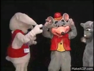 Chuck E. Cheese, Rapid T. Rabbit, Rattus T. Rat on Make a GIF