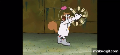 Patrick Kicks Sandy...again on Make a GIF