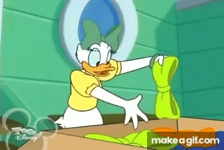 Daisy Duck - Bow Stretching on Make a GIF