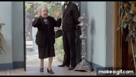 Adonde esta mi amiga? Esperando la carroza on Make a GIF