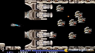 R Type gameplay (PC Game, 1987) on Make a GIF