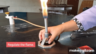 Controlling the air holes of Bunsen burner on Make a GIF