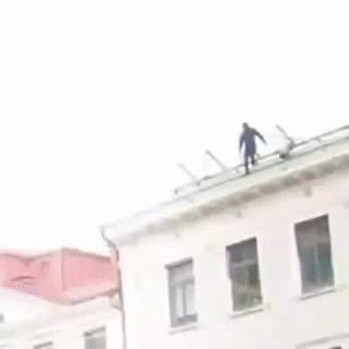 Guy Jumping Off Building Gif