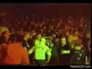 Tom Araya hits violently a Fan on stage on Make a GIF