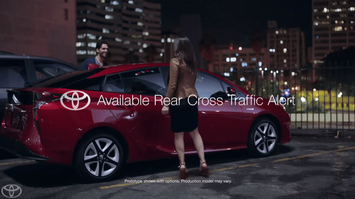 Available Rear Cross-Traffic Alert | Prius | Toyota on Make a GIF
