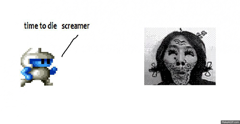 dig dug vs screamer on Make a GIF