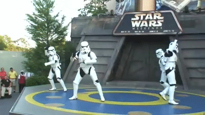 Darth Vader and Stormtroopers dance to Michael Jackson at Disney's Star ...