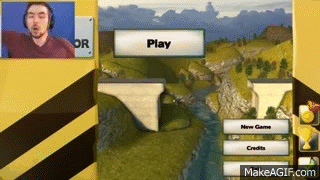 BUILD A BRIDGE AND GET OVER IT | Bridge Constructor on Make a GIF