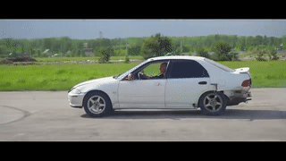 What happens when you drive 7 miles with the hand brake ON on Make a GIF