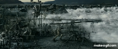 Ents attack Isengard on Make a GIF