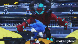 Sonic Forces - Sonic Beats Up Zavok on Make a GIF