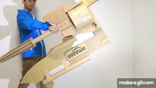 【DIY】Monster Hunterガンランス作ってみた[Make a gunlance with cardboard] on Make a GIF