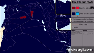 The Rise and Fall of ISIS: Every Day on Make a GIF