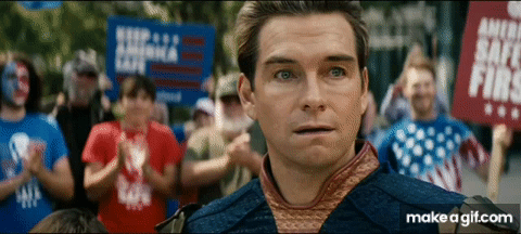 Homelander- All Right | crowd cheering scene from The Boys on Make a GIF