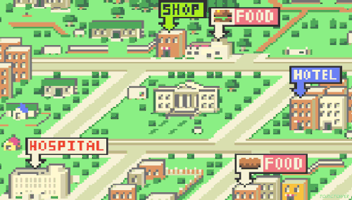toxictower: map of onett ~ earthbound (snes // 1994) on Make a GIF
