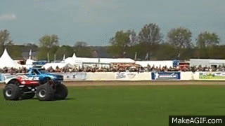 Truckfest Bigfoot Monster Truck Car Jump on Make a GIF