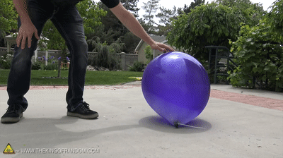 What happens if you fill a Balloon with Liquid Nitrogen? on Make a GIF