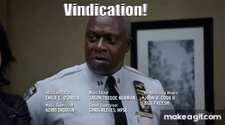 Captain Holt - Vindication! on Make a GIF