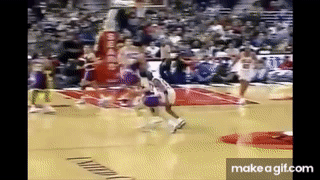 Michael Jordan Defense on John Stockton - 1995/96 Season on Make a GIF