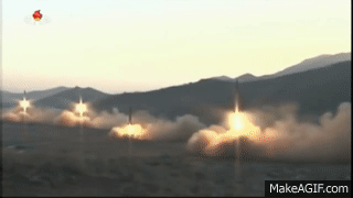 North Korea Quadruple Scud Missile Launch, March 7 2017 on Make a GIF