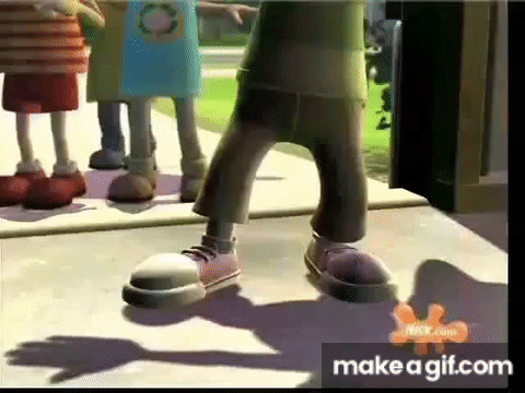 Cindy vortex can't stop tapping her foot to the beat on Make a GIF