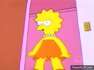 Bart and Lisa fight on Make a GIF