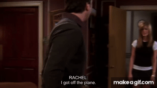 Friends - I love you, she got off the plane on Make a GIF