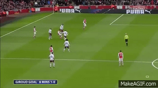 OZIL AMAZING ASSIST TO GIROUD on Make a GIF