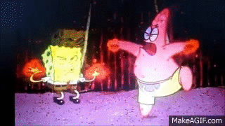 spongebob and patrick getting rope burn on Make a GIF